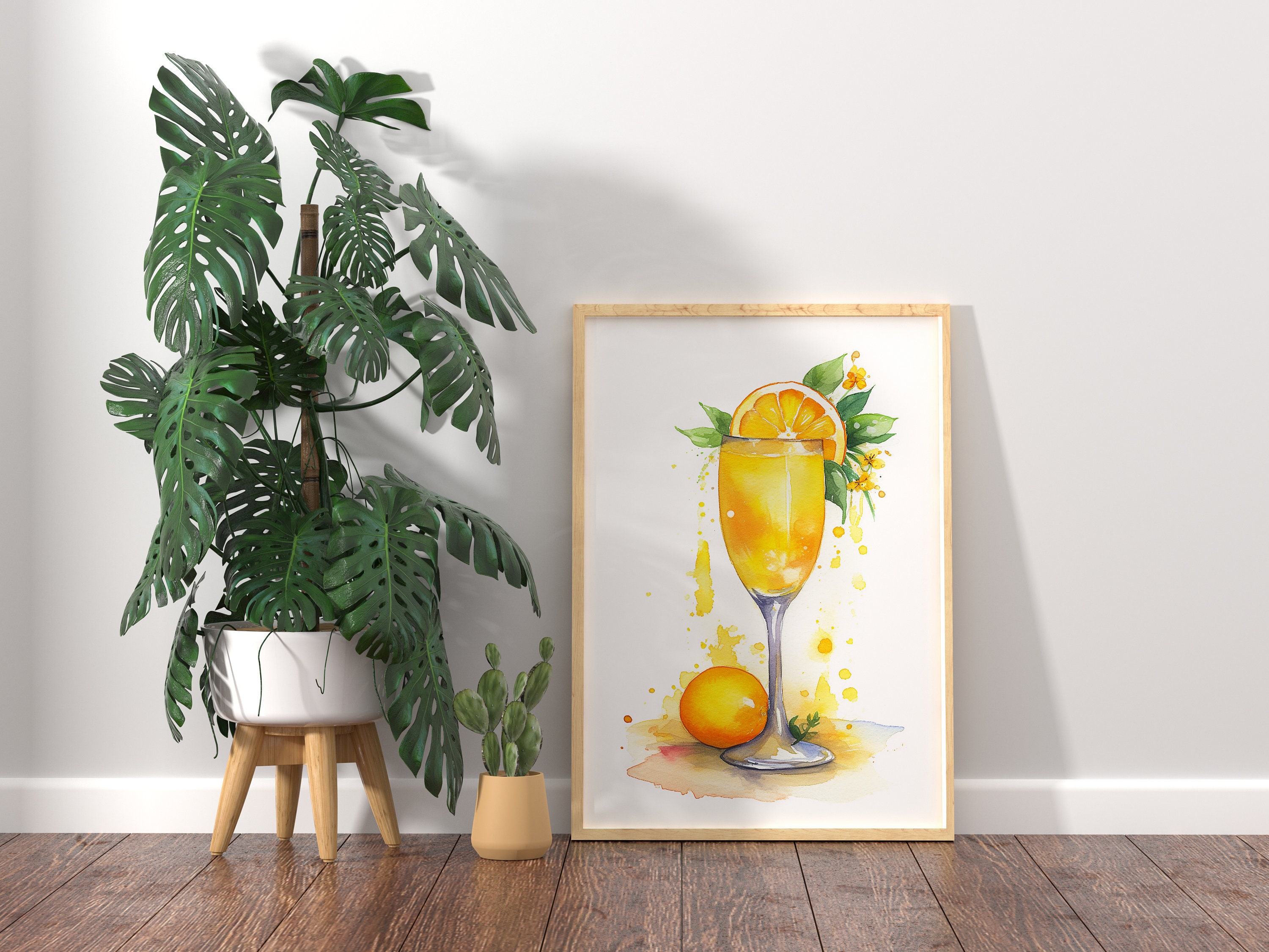 Mimosa Cocktail Digital Download, Printable Cocktail Art, Signature ...