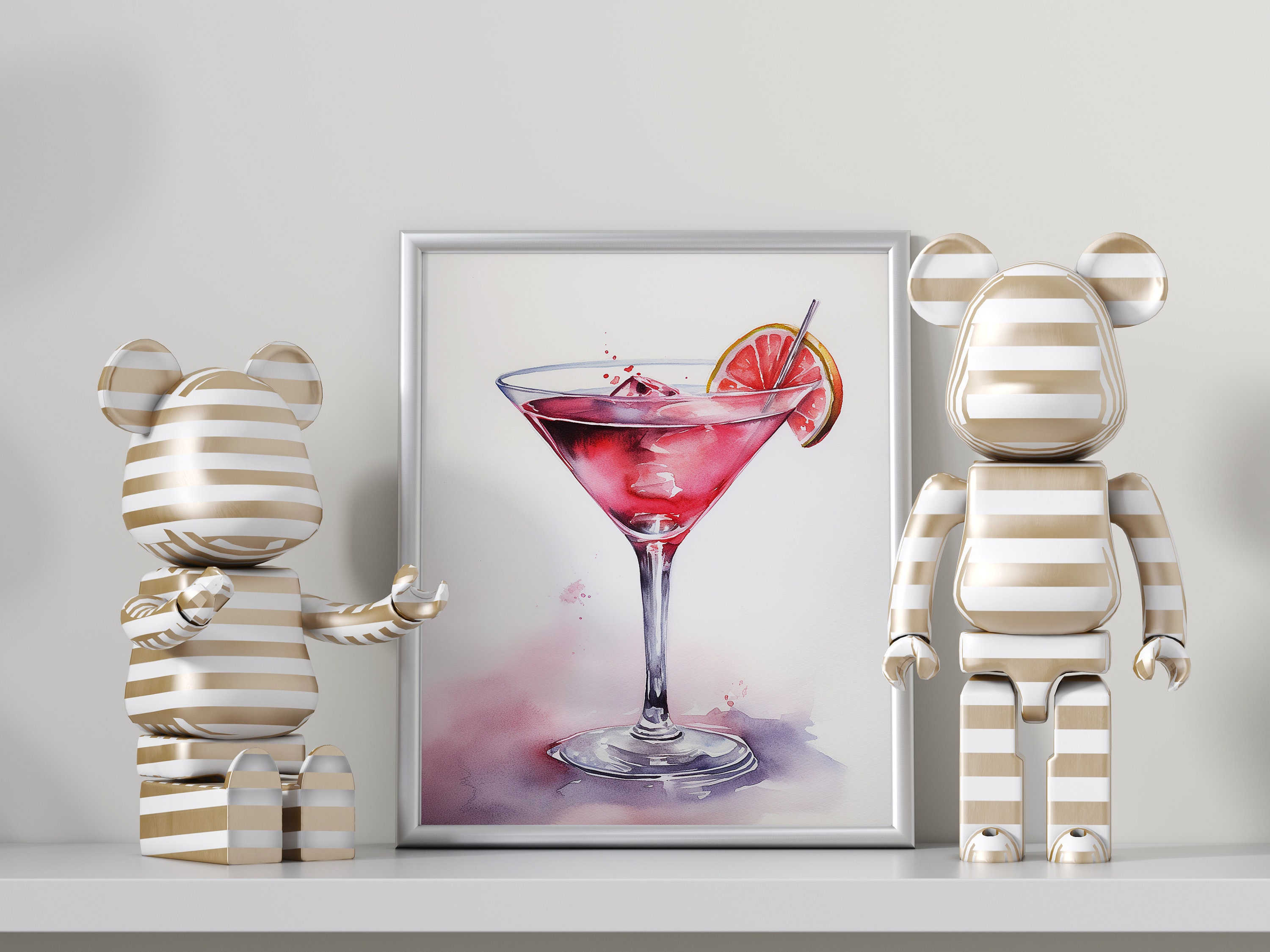 Cosmopolitan Digital Download, Printable Cocktail Art, Signature Drink ...
