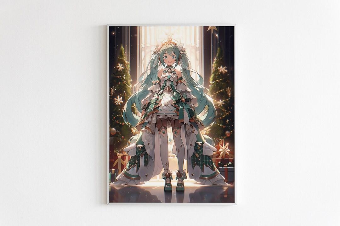 Hatsune Miku Holiday Wall Art Digital Download | Hatsune Miku Christmas ...