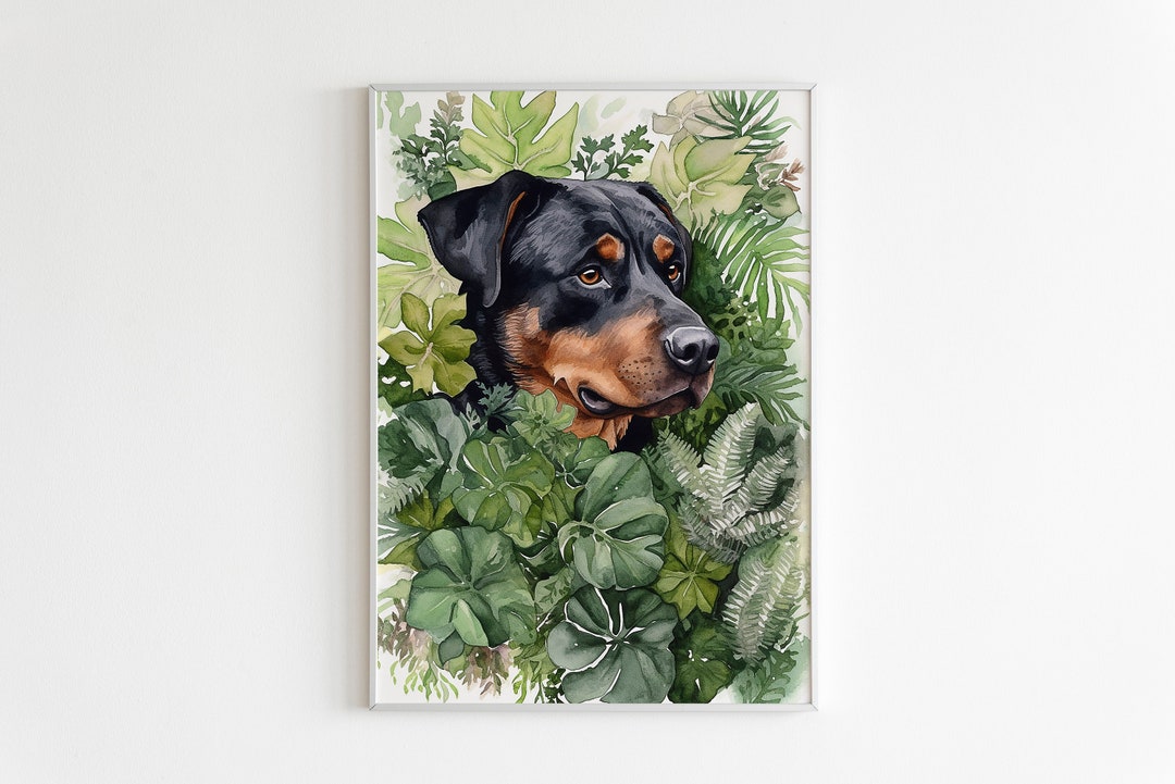 Rottweiler Printable Wall Art for Animal Lovers, Nursery Wall Decor ...