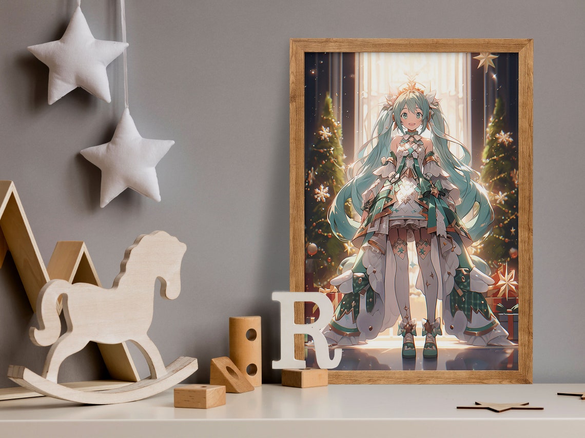 Hatsune Miku Holiday Wall Art Digital Download | Hatsune Miku Christmas ...