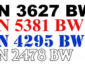 Custom Sea Doo Font Jet Ski Registration / CF Number Decal set of 2 - Etsy