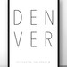 Printable Denver Wall Art - DIGITAL DOWNLOAD - Etsy