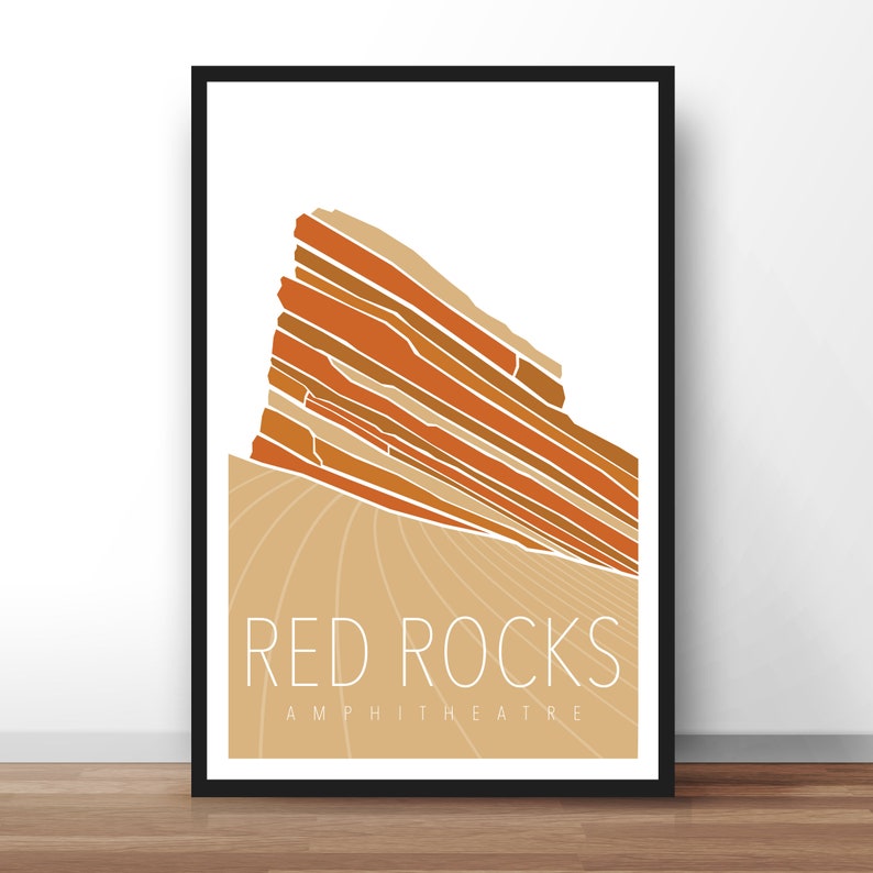 Red Rocks Print - Etsy