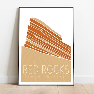 Printable Red Rocks Amphitheatre Wall Art - DIGITAL DOWNLOAD - Etsy