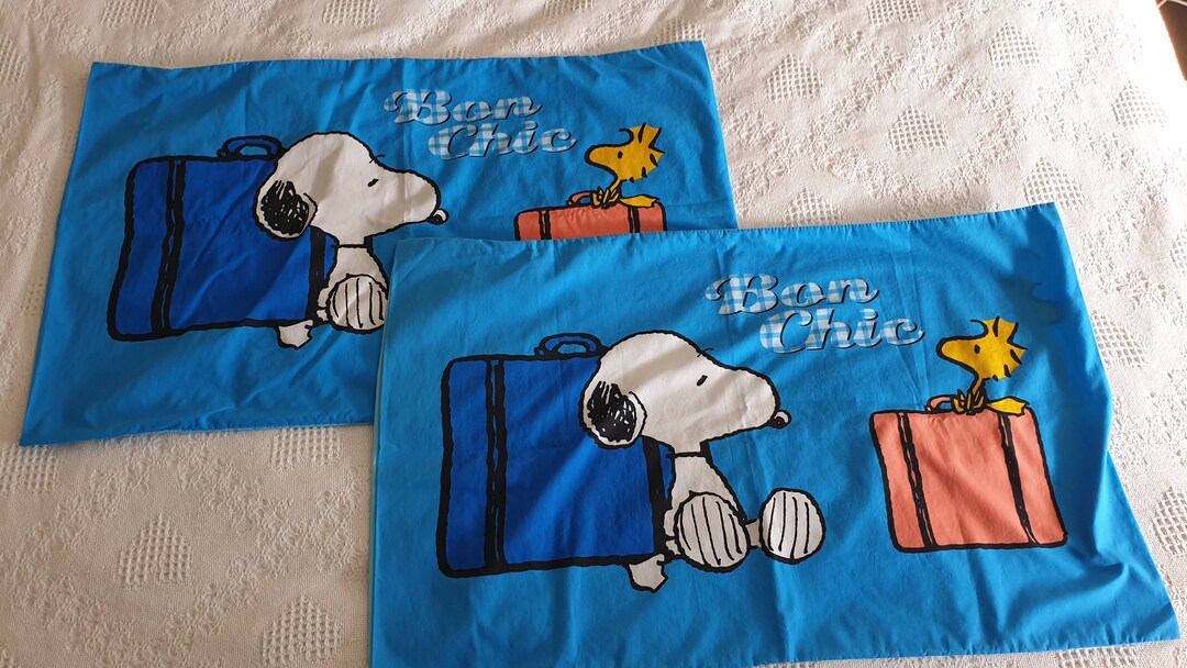 Gorgeous Bon Chic Travel Snoopy Pillowcases Circa 2017 Standard Peanuts ...