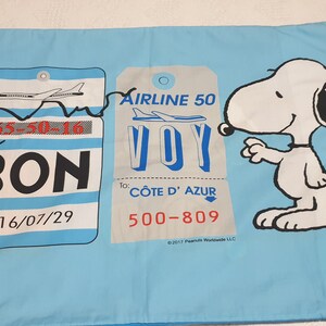 Gorgeous Bon Chic Travel Snoopy Pillowcases Circa 2017 Standard Peanuts ...