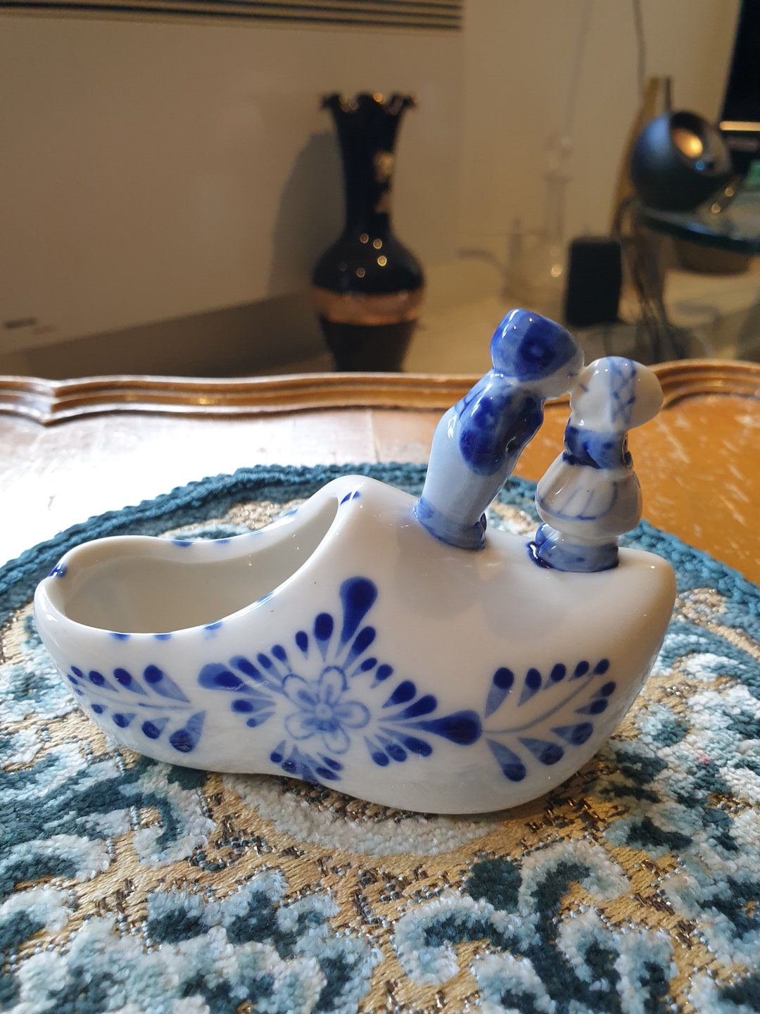 Beautiful Vintage Delft Blue Ceramic Clog Dutch Clogs Holland Souvenir ...