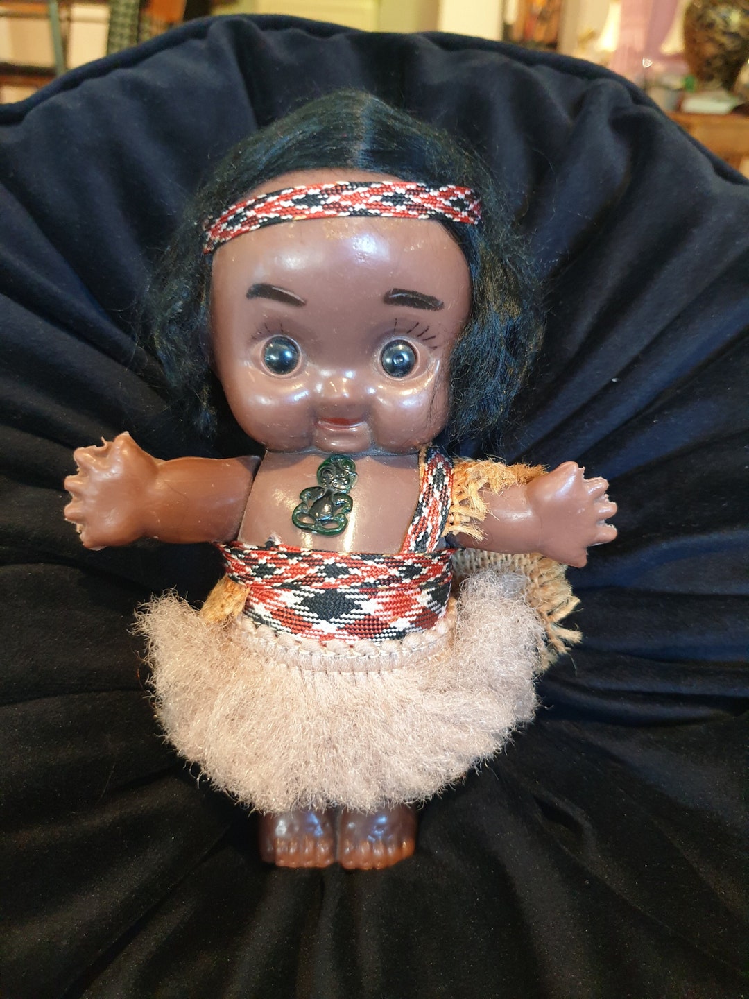 Adorable Vintage Doll 7 Inch Maori holiday Souvenir Doll Maori Kewpie ...