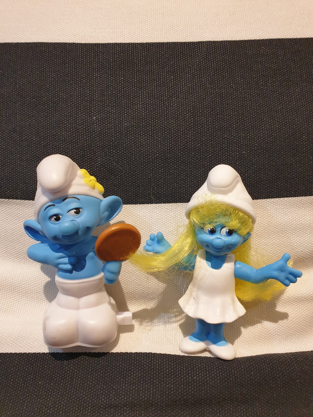 Rare Vintage Smurfs Figures Smurfs X 2 Smurfette 2011 and Wind up ...