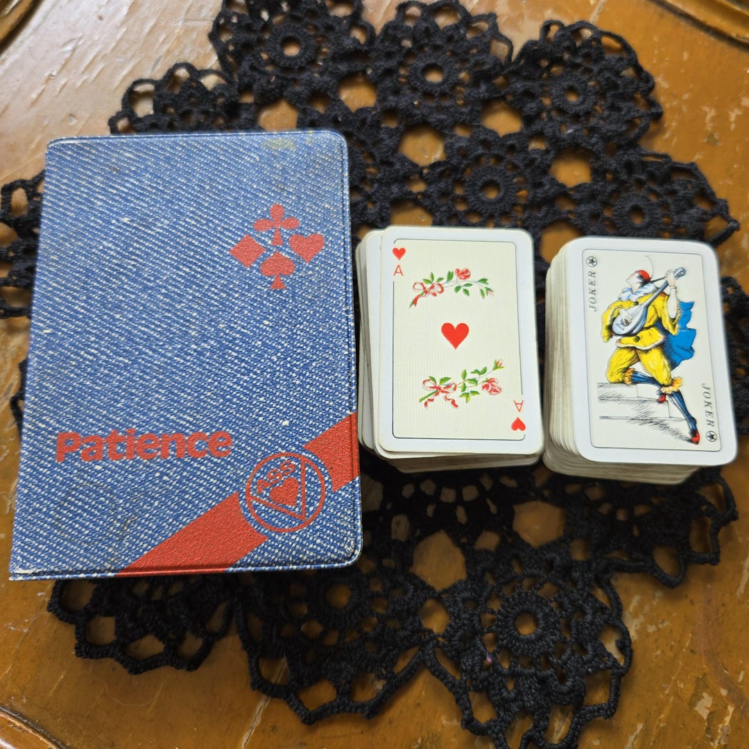Vintage Cards Miniature Patience Playing Cards German Boxed Deck of ...