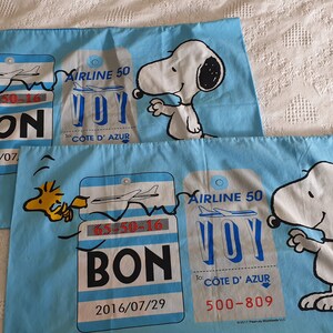 Gorgeous Bon Chic Travel Snoopy Pillowcases Circa 2017 Standard Peanuts ...