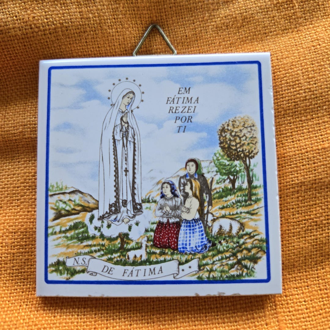 Vintage Fatima Tile Little Tile Portuguese Typical Design in Color ...