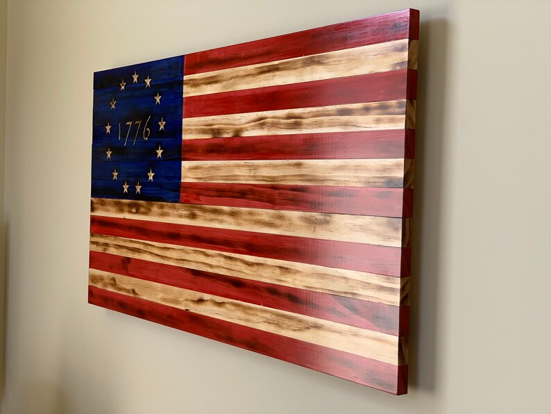Betsy Ross 1776 Wooden Flag Wall Hanging - Etsy