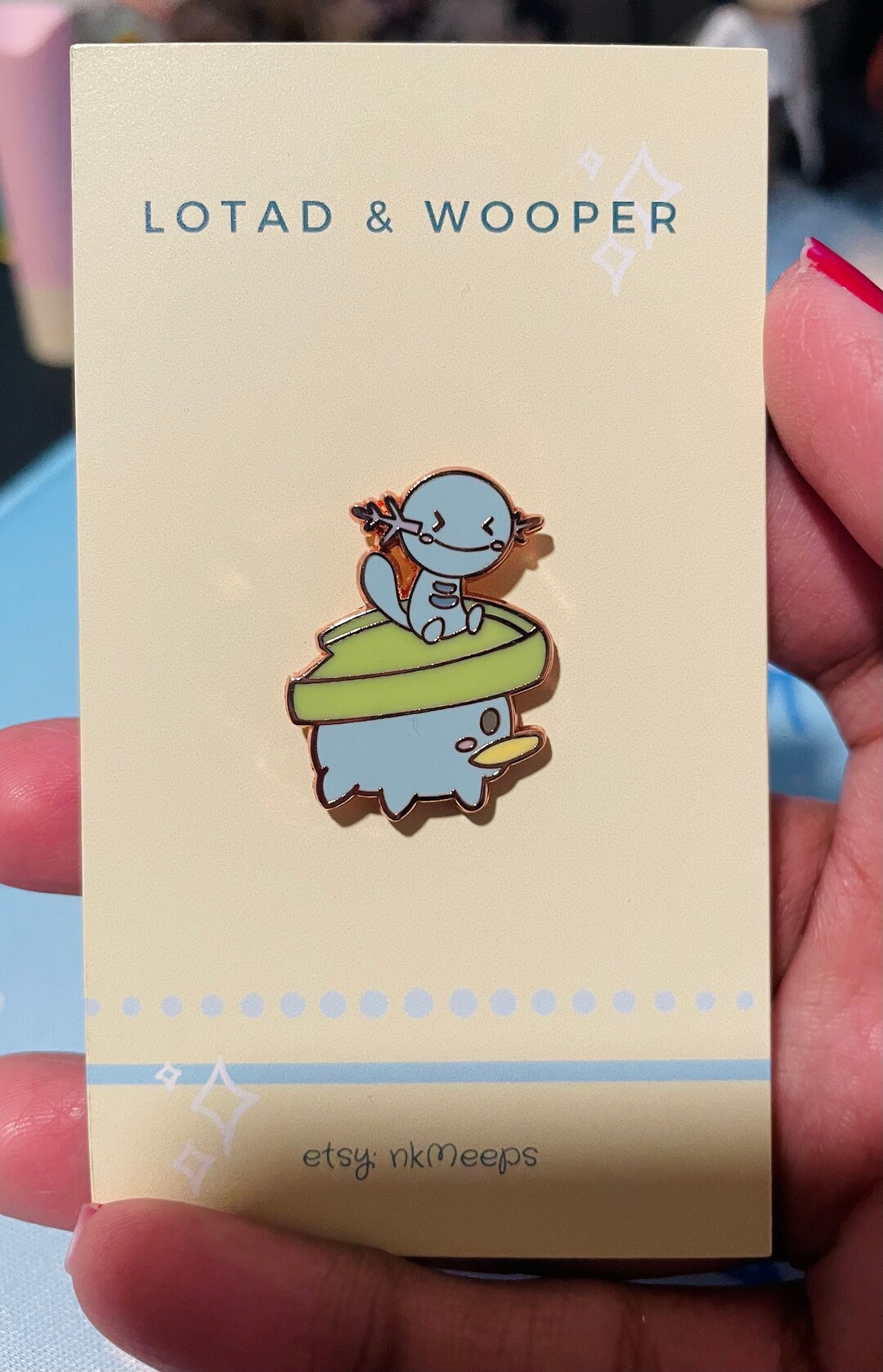 Lotad & Wooper Hard Enamel Pin - Cute Pokemon Pin 1 Inch - Valentines ...