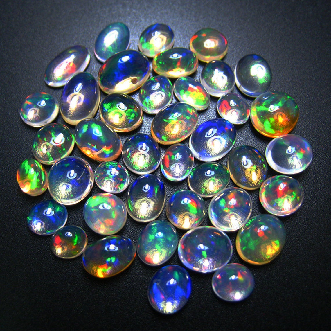 Excellent Natural Rainy Flass Colors Mexican Jelly Opal Cabs 25.00ct ...