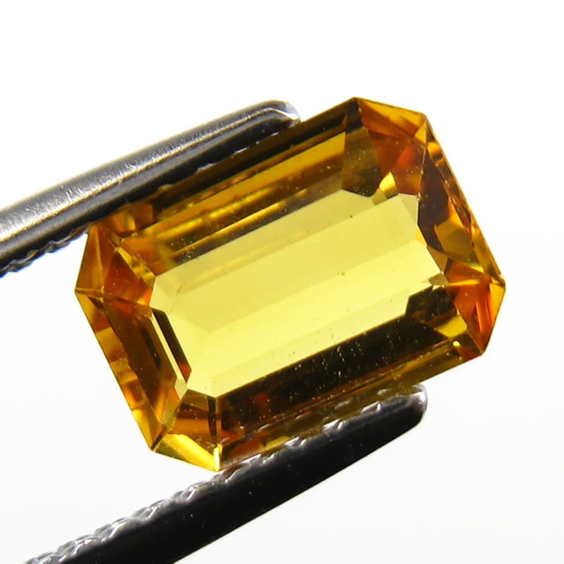 Excellent TINY 1.38ct Emerald Cut Yellow Sapphire Gem Quality - Etsy