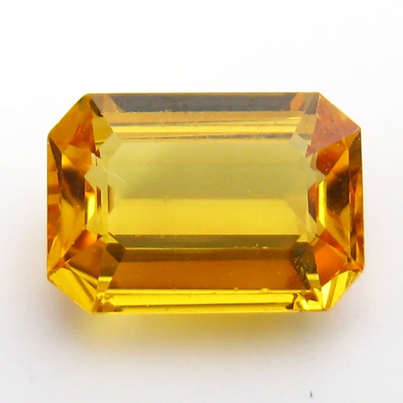 Excellent TINY 1.38ct Emerald Cut Yellow Sapphire Gem Quality - Etsy