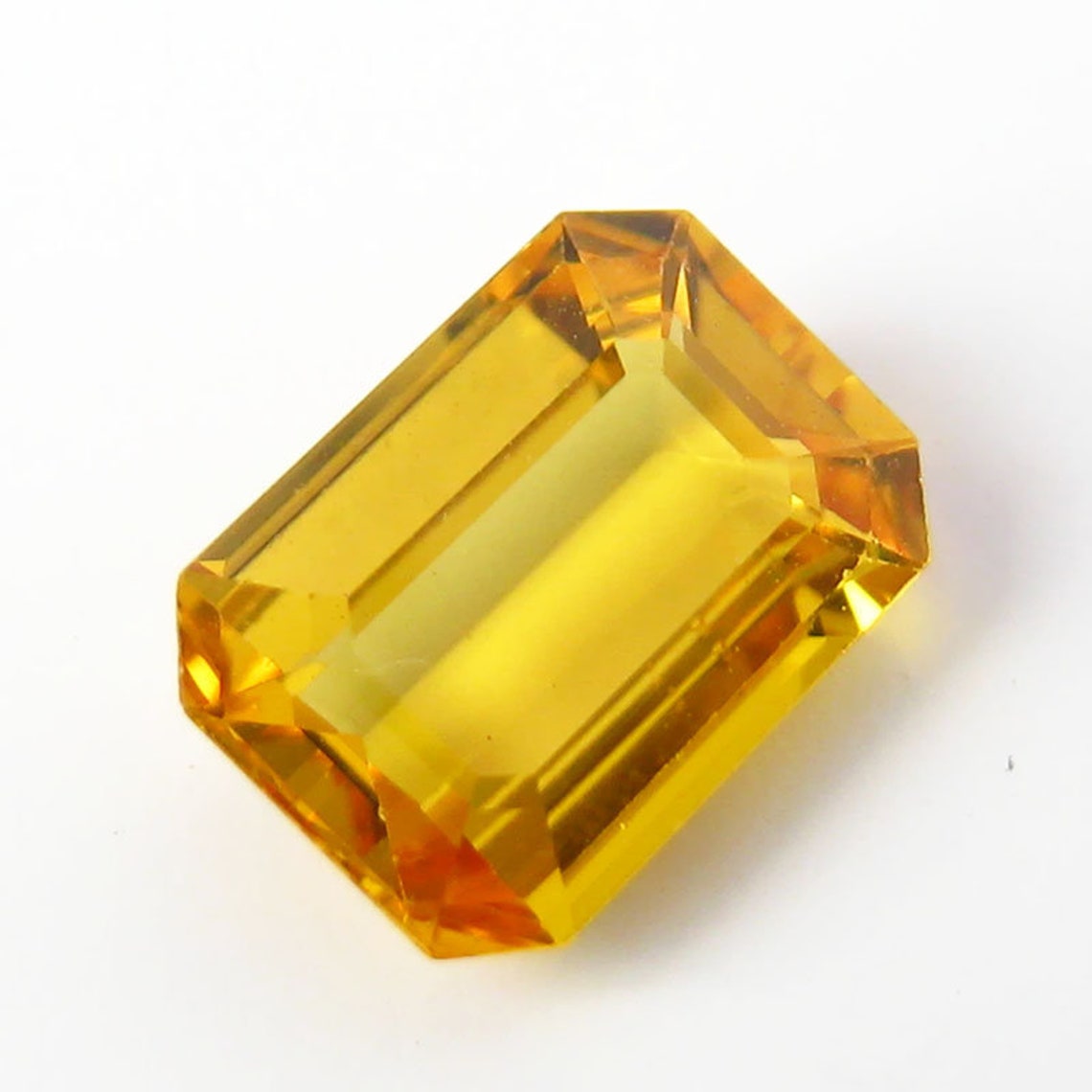 Excellent TINY 1.38ct Emerald Cut Yellow Sapphire Gem Quality - Etsy