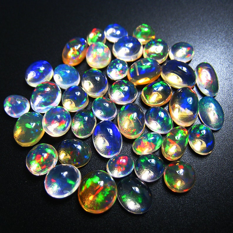 Excellent Natural Rainy Flass Colors Mexican Jelly Opal Cabs 25.00ct ...