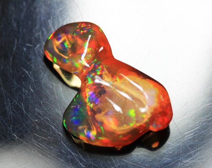 Outstanding Play of Color Mexican Fire Opal Freeform Shape Tumbles 6 ...