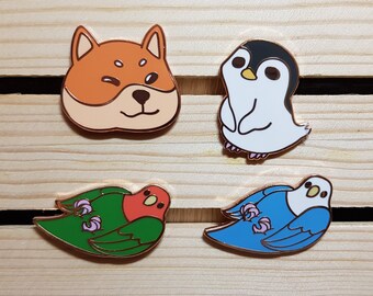 Animal Enamel Pins - Etsy