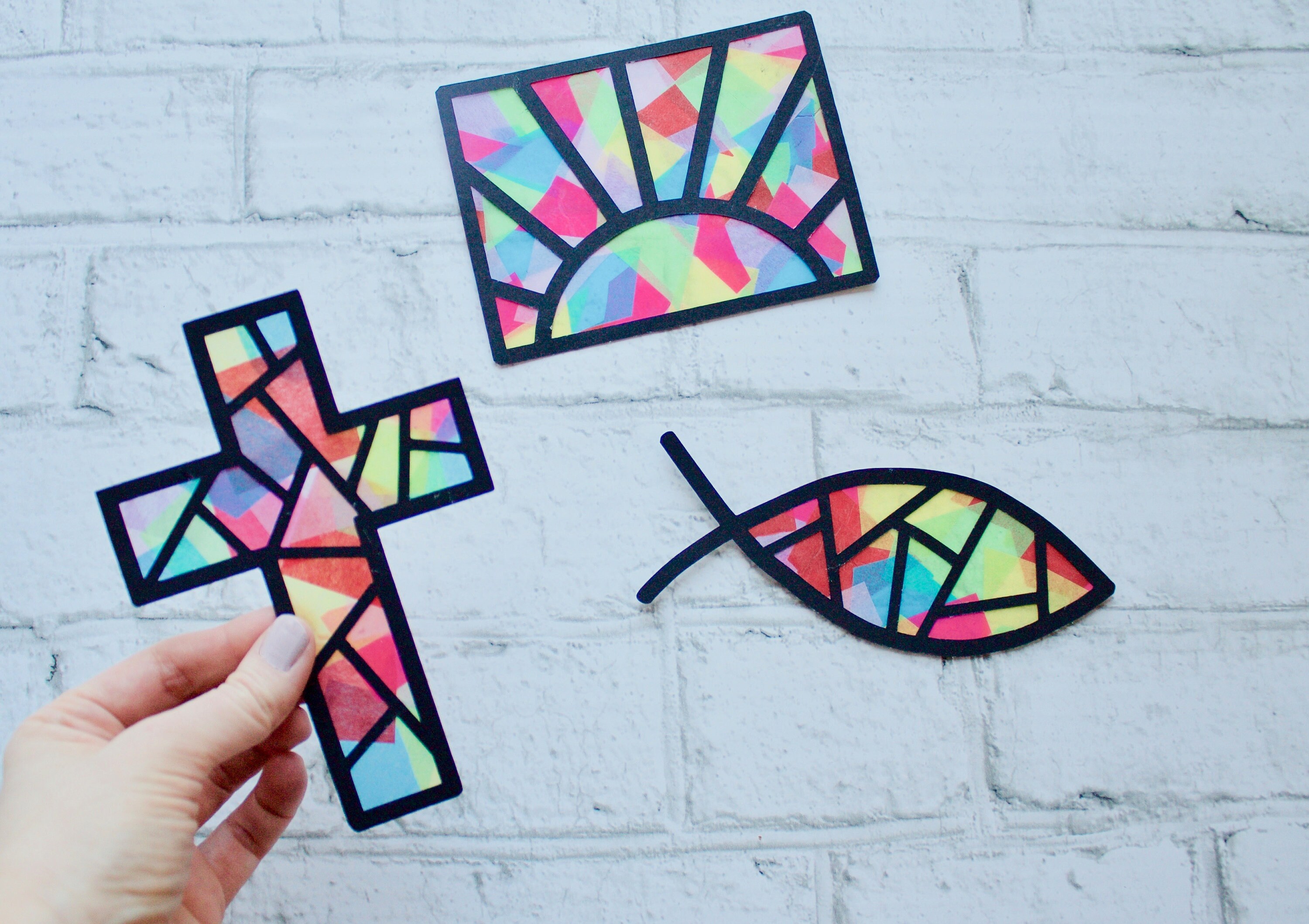 DIY Suncatcher Kit Easter Suncatcher Cross Suncatcher | Etsy