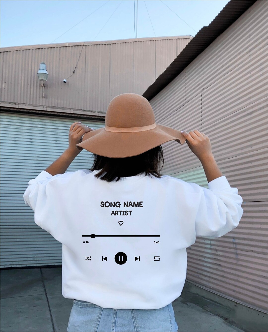 Custom Playlist Sweatshirt, Personalized Song Sweatshirt, Song and ...