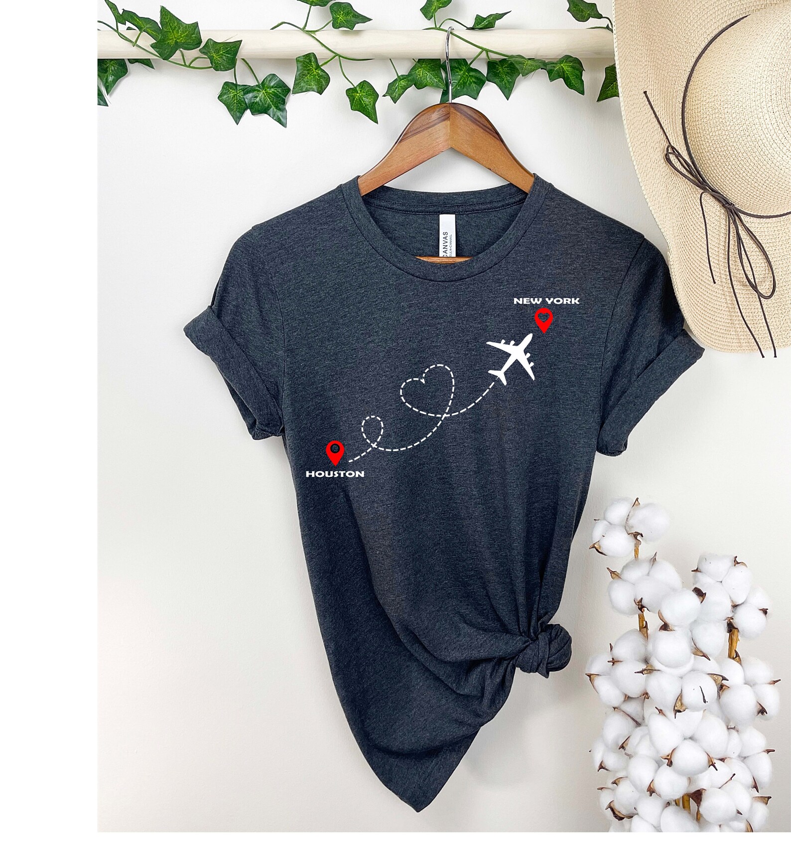 Custom Location Shirt, Custom Travel Shirt, Long Distance Relationship ...