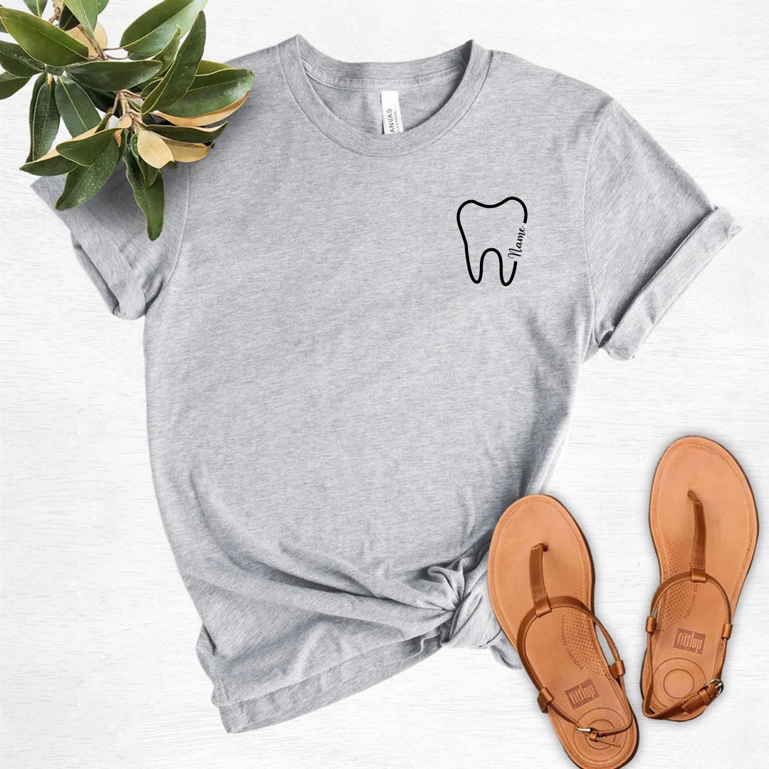 Dentist Custom T-shirt, Dentist Personalized Shirt, Tooth Shirt, Cute ...