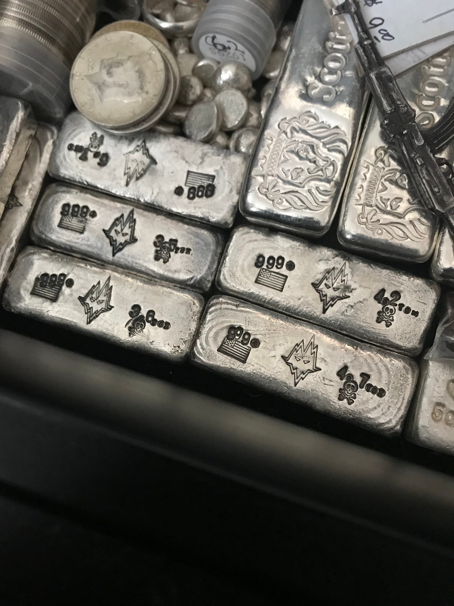 Hand Poured Silver Bar 4 Troy Ounce Silver Bullion .999 - Etsy