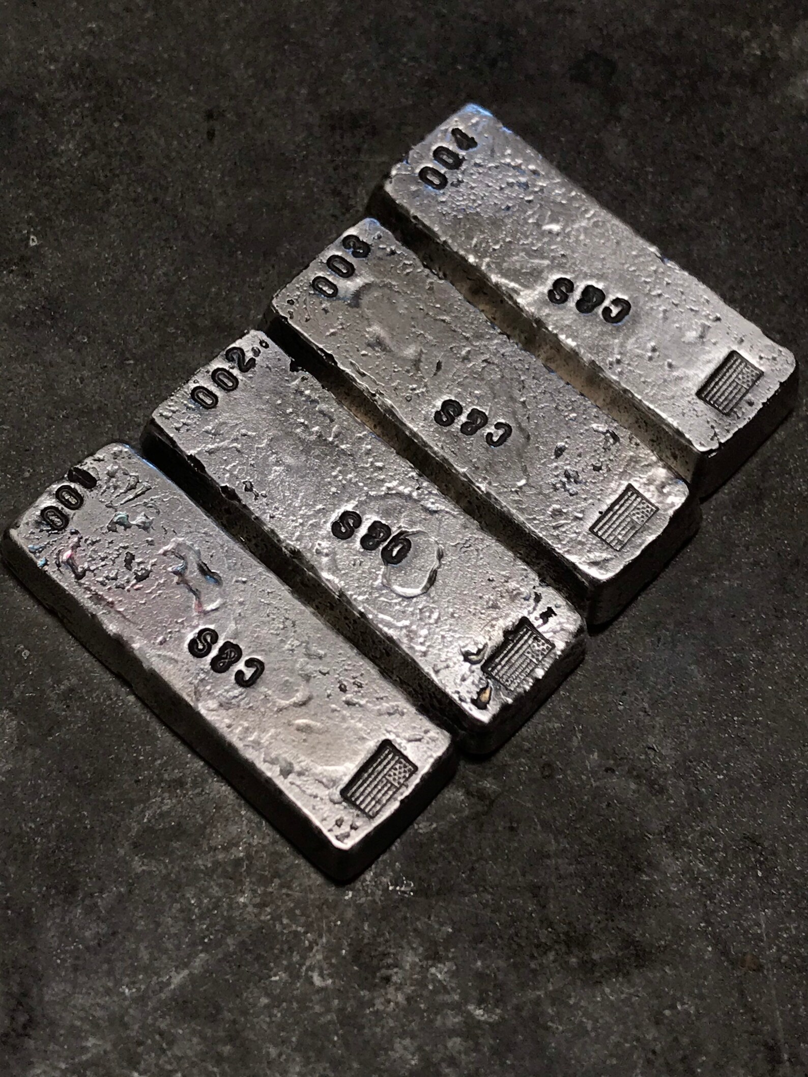 Hand Poured Silver Bar 4 Troy Ounce Silver Bullion .999 | Etsy