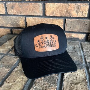 Hat for Women Baseball Hat With Flower Leather Patch Hat for - Etsy