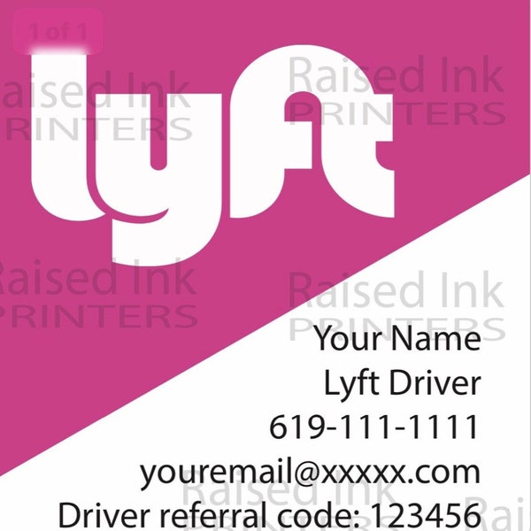 Lyft Business Card - Etsy