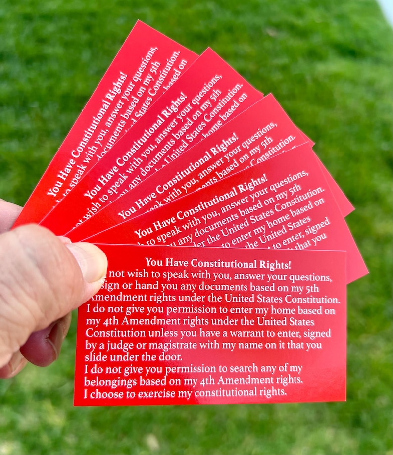 RED CARD ~ 15pcs Know Your Rights Cards ~ Tarjeta Roja ~spanish ...