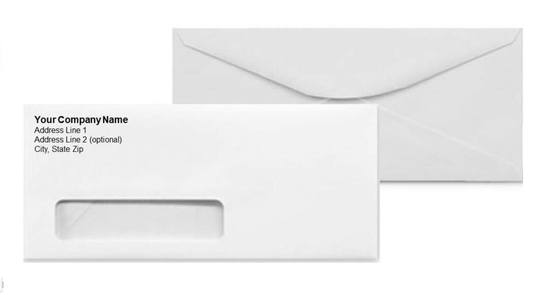 Personalized Business ~ Personal #10 White Wove Window Heat Resistant ...