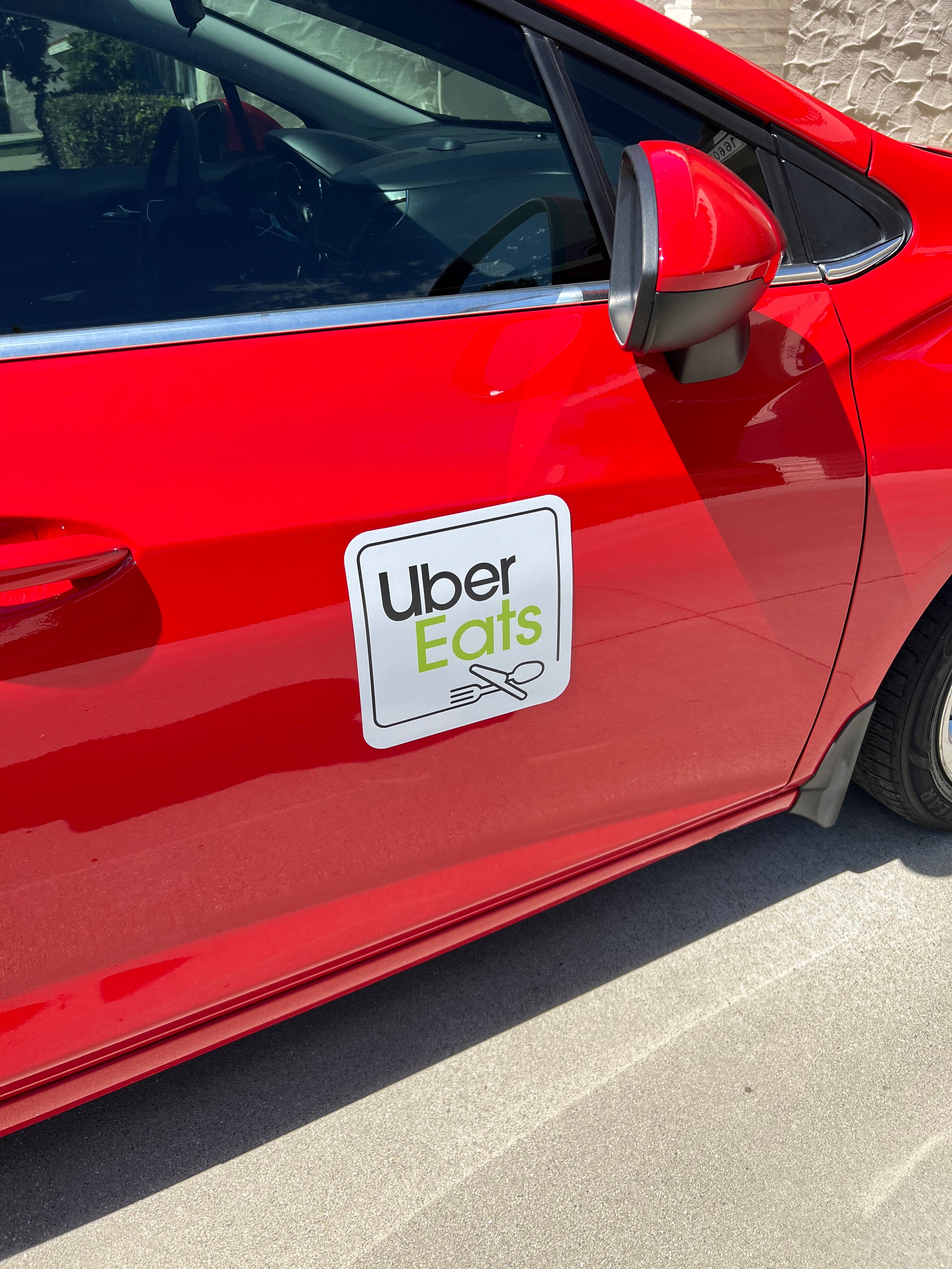 UBER EATS Removable Car MAGNET Glossy Uber Eats Car Magnet No Stickers ...