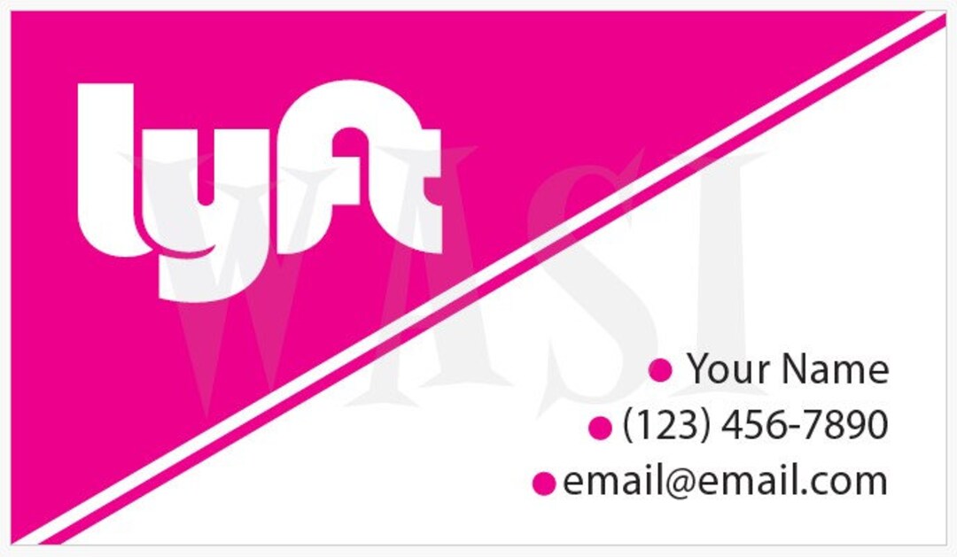 Personalized LYFT Business Cards lyft Code Card lyft Referral Card lyft ...