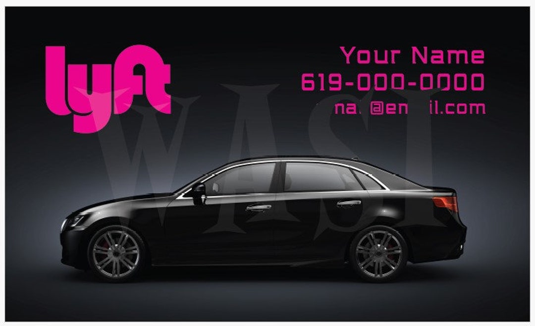 Personalized LYFT 18PT Business Cards Lyft Referral Card lyft Promotion ...