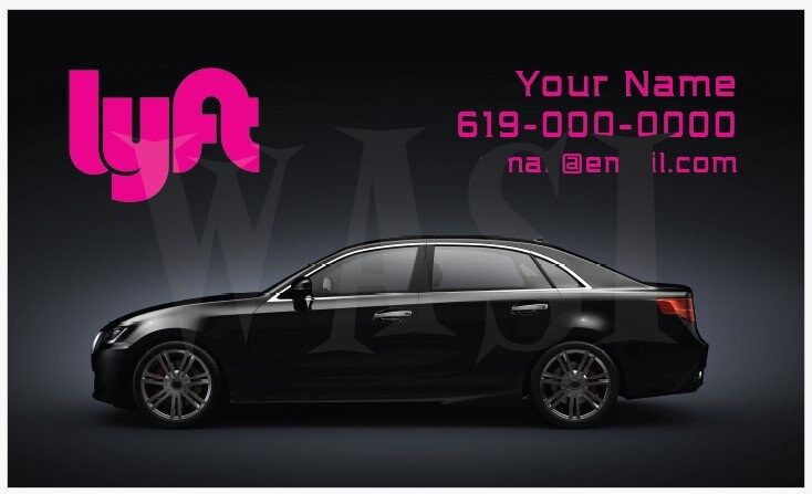 Personalized LYFT 18PT Business Cards Lyft Referral Card lyft Promotion ...