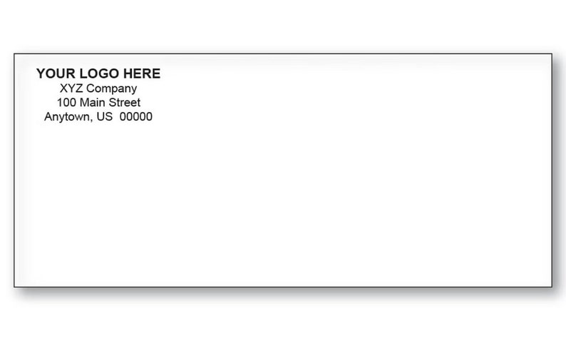 Personalized Business Envelopes ~ #10 White Wove Envelopes ~ Black Ink ...