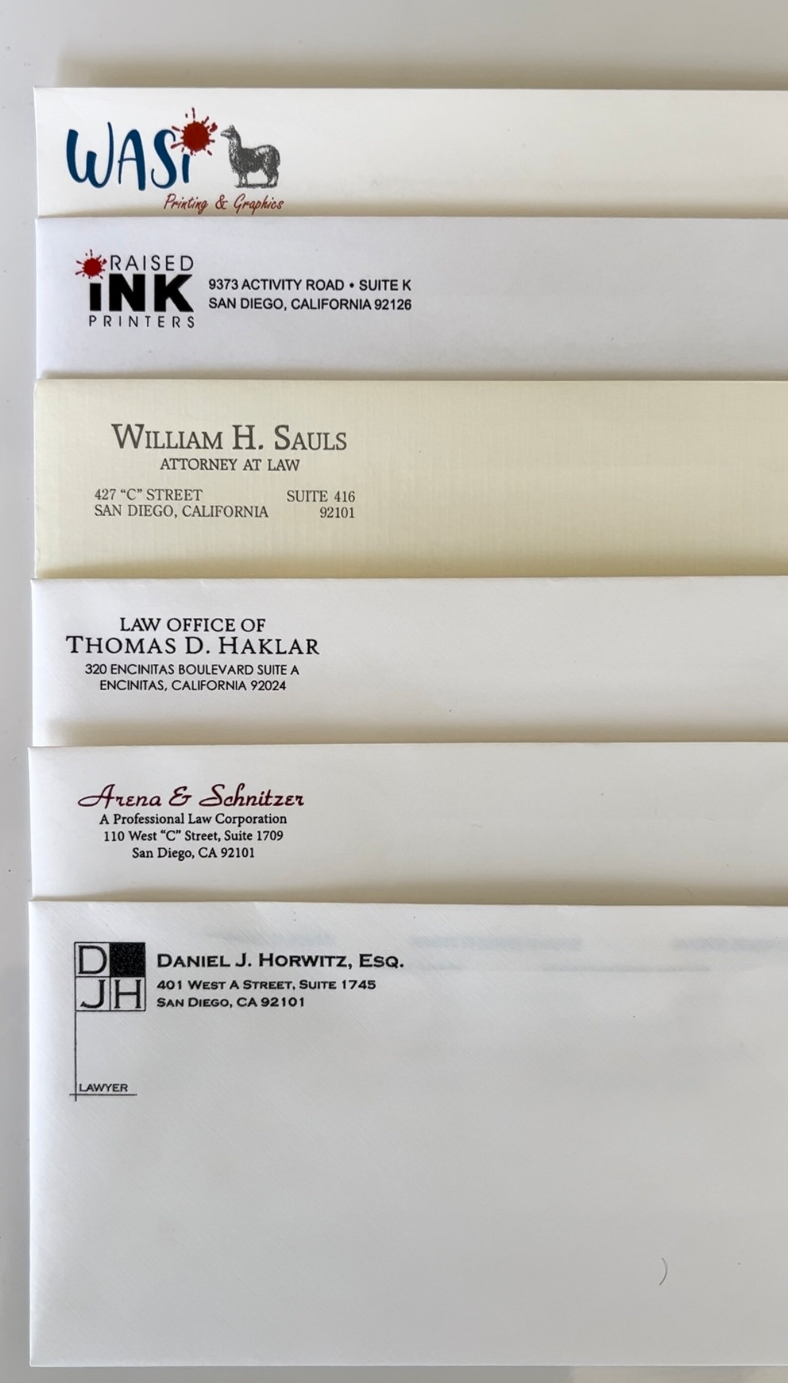 Personalized Business ~ Personal #10 White Wove Envelopes ~ Custom Full ...