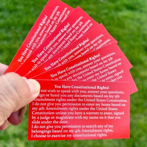 RED CARD ~ 50, 100, 250 Know Your Rights Cards ~ Tarjeta Roja ~spanish ...