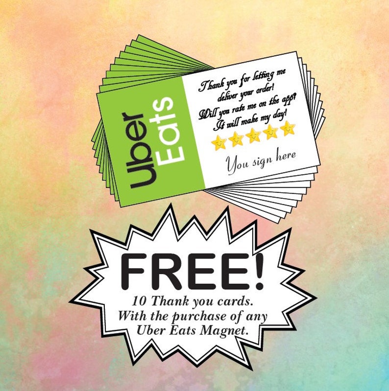 UBER EATS Removable Car MAGNET Glossy Uber Eats Car Magnet No Stickers ...