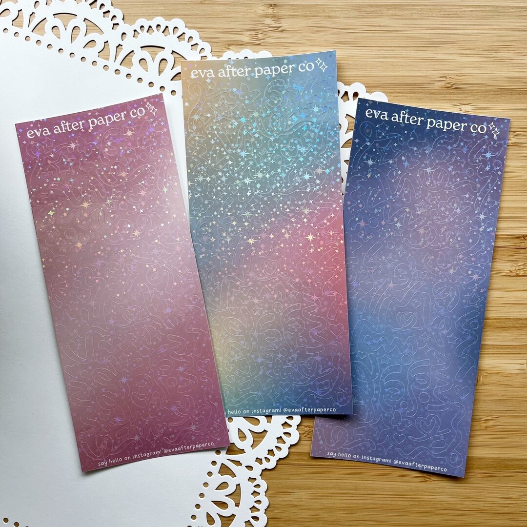 Deco Stickers With Holographic Overlay for Photocard - Etsy