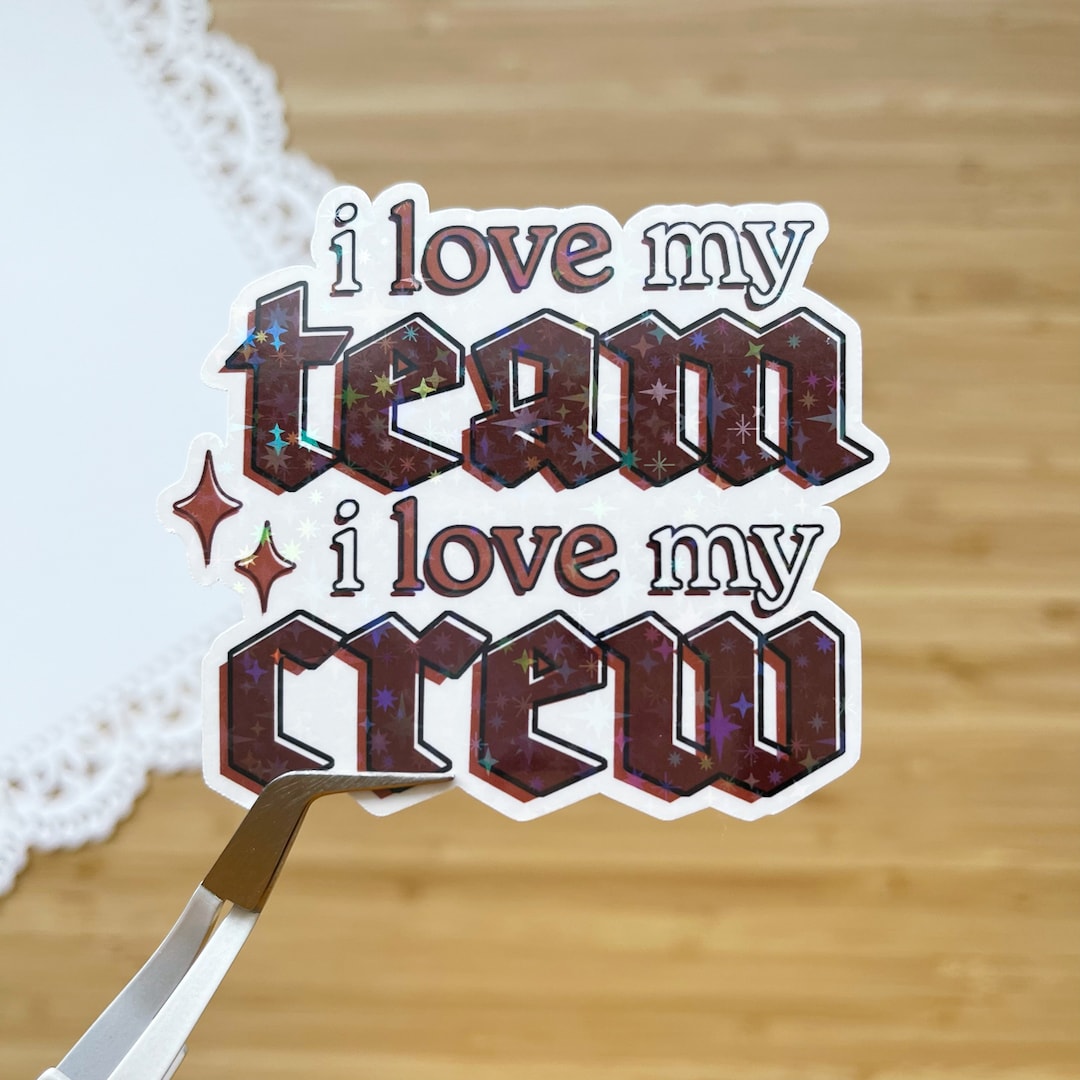 I Love My Team, I Love My Crew Seventeen SVT Die Cut Sticker ...