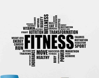 Fitness Decor Art Quotes Gym Stickers Fitness Wall Art Gifts - Etsy