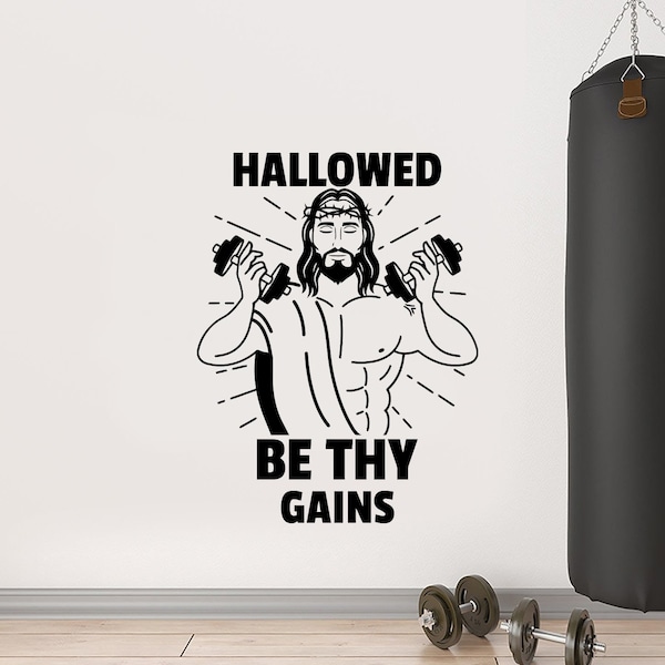 Jesus Fitness Wall Decor - Etsy