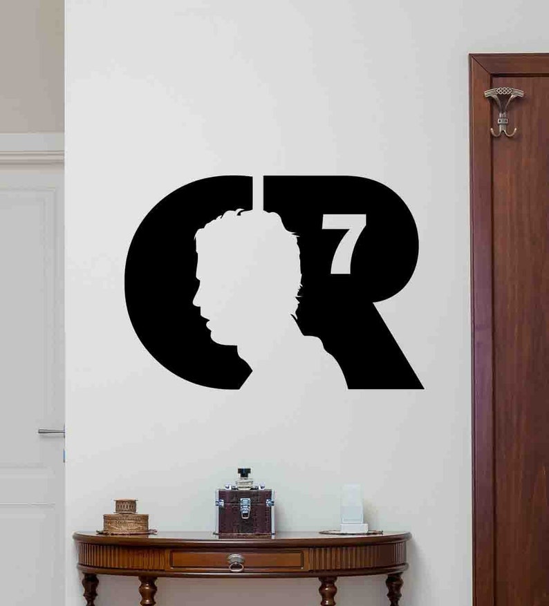 Ronaldo Wall Sticker CR7 Vinyl Decal Football Sign Removable - Etsy