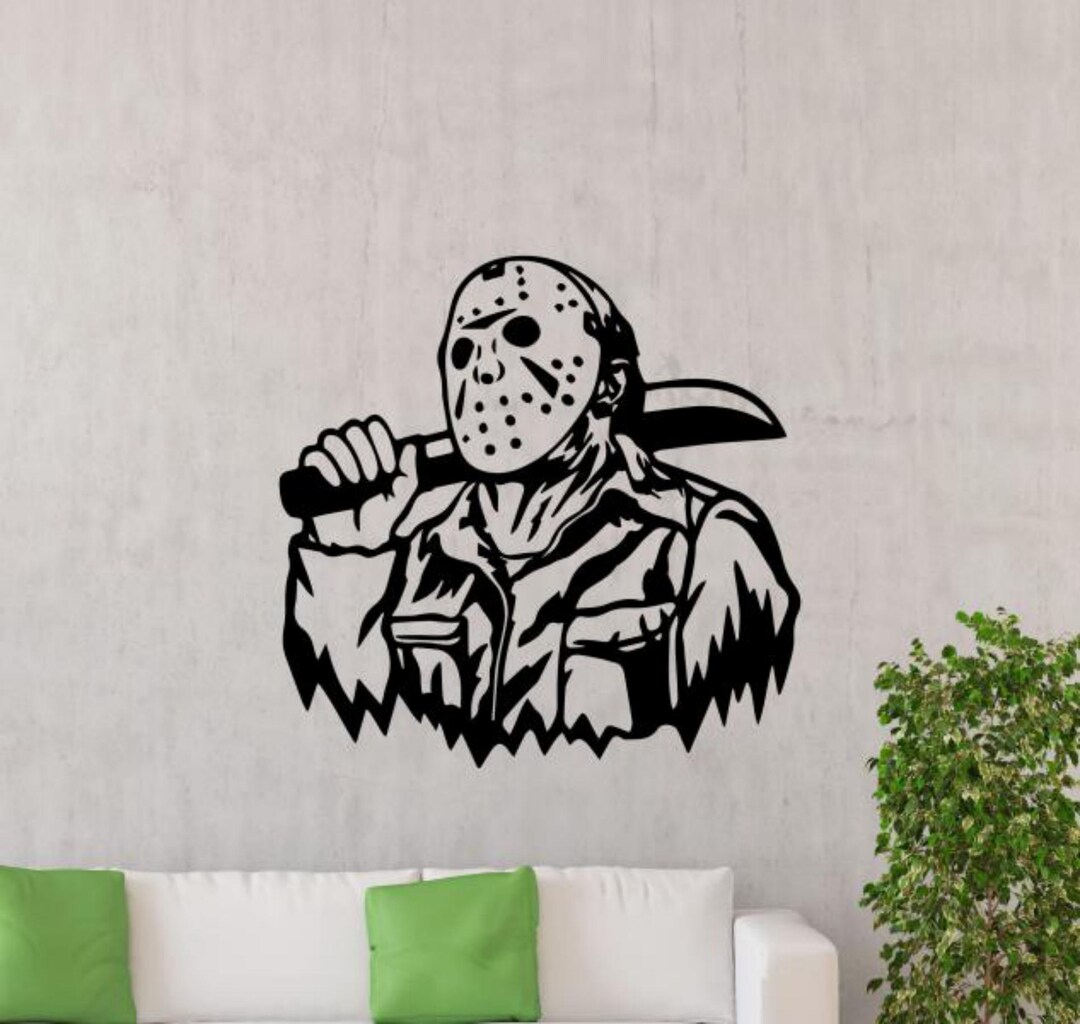 Jason Voorhees Wall Decal Vinyl Sticker Friday 13 Nightmare Sign Gift ...